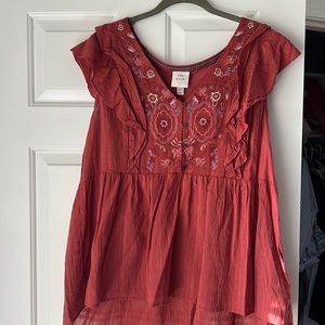 Knox Rose | Tops | Rust Colored Top | Poshmark